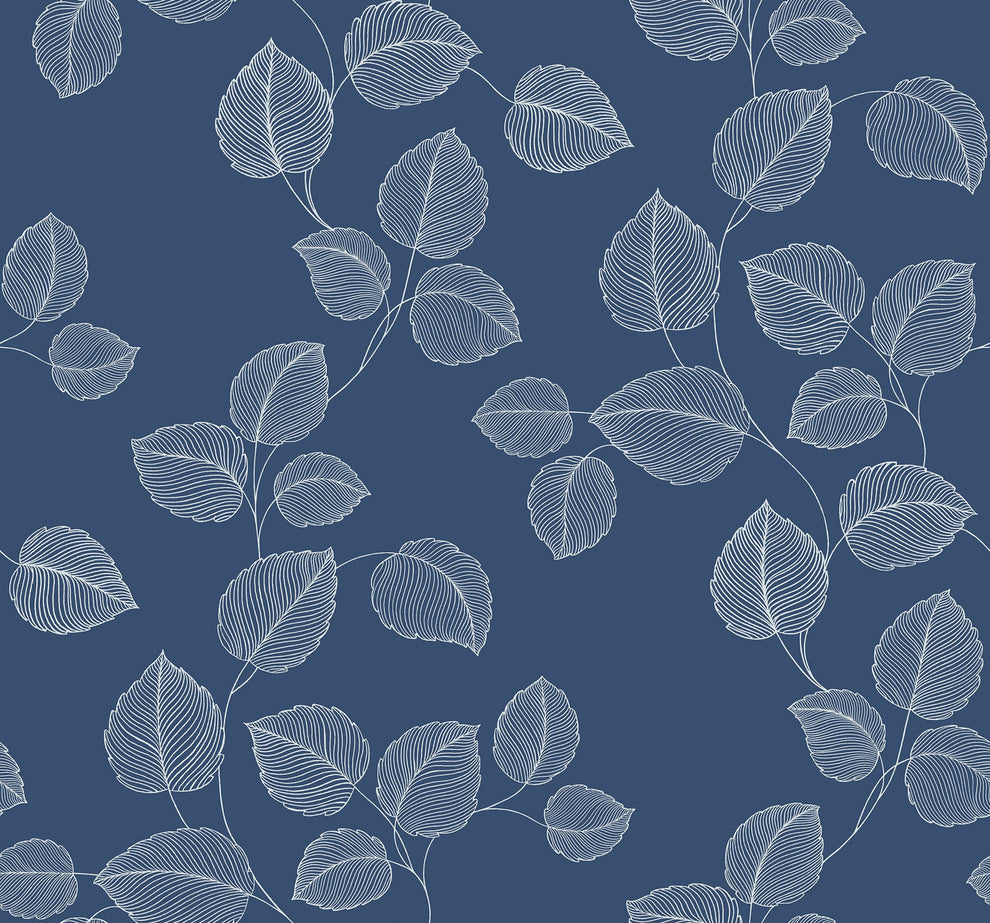 Linework Leaves - Wallquest Wallpaper Brokers